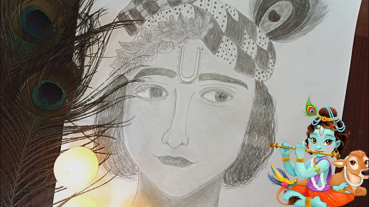 Sumedh Mudgalkar drawing| lord Krishna drawing|sumedh mudgalkar sketch ...