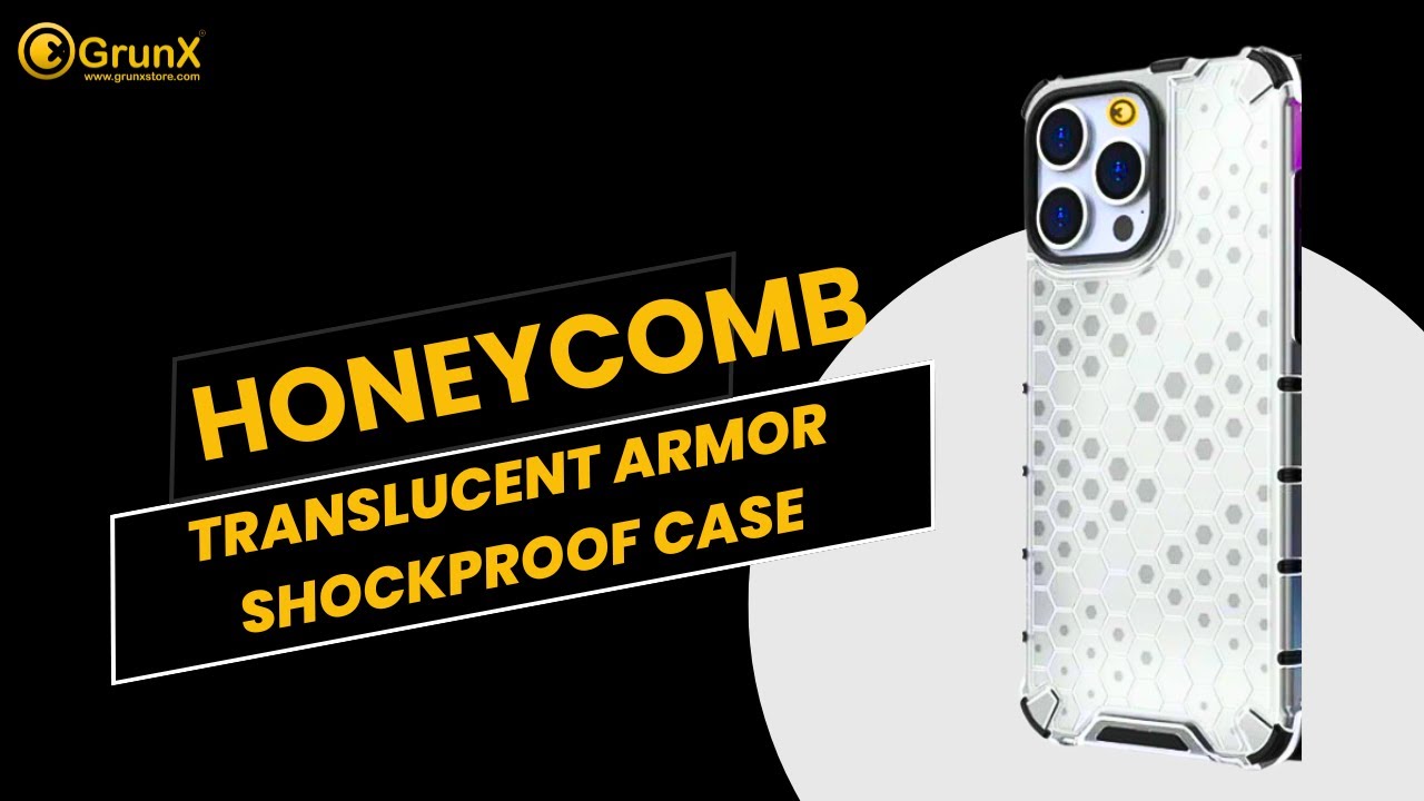 Honeycomb - Translucent Armor Shockproof Case | GrunX - YouTube