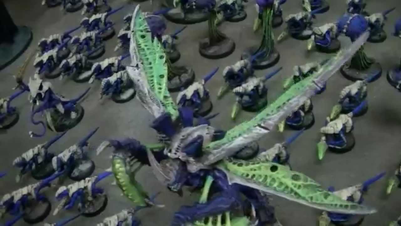 Tyranid Army in Blue and Bone - YouTube