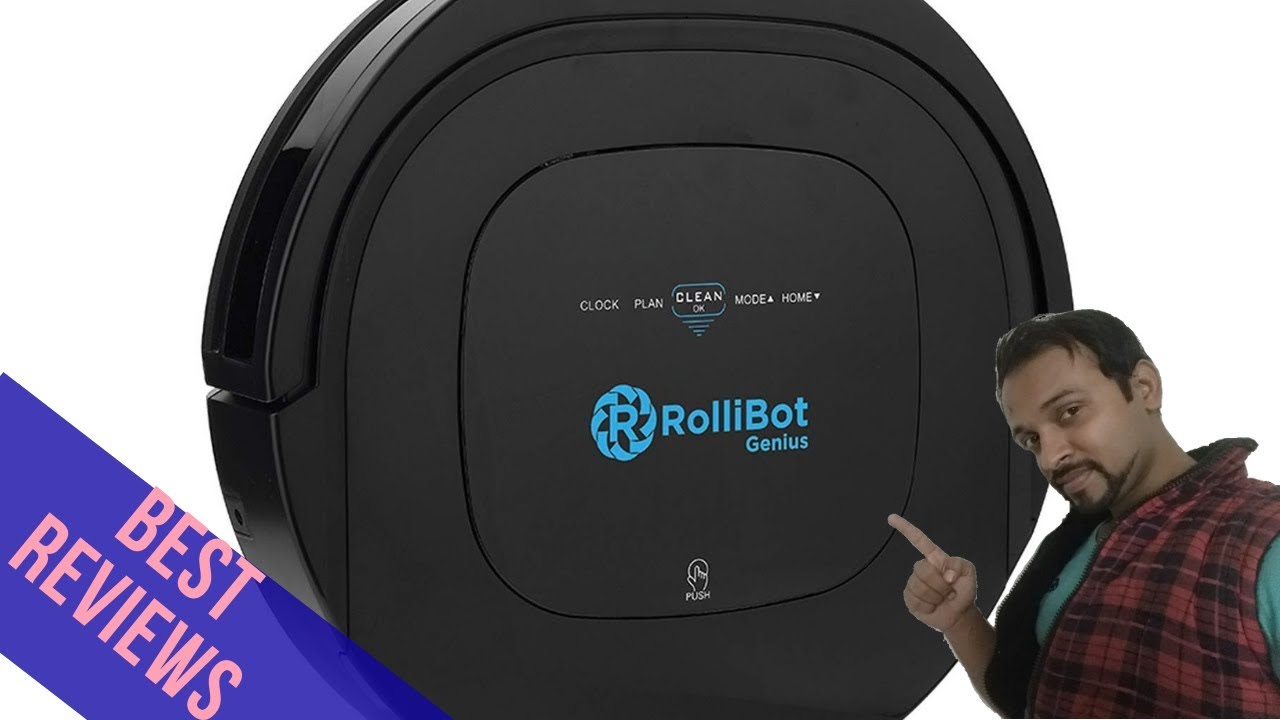 ROLLIBOT GENIUS BL800 Robotic Vacuum Cleaner Reviews - YouTube