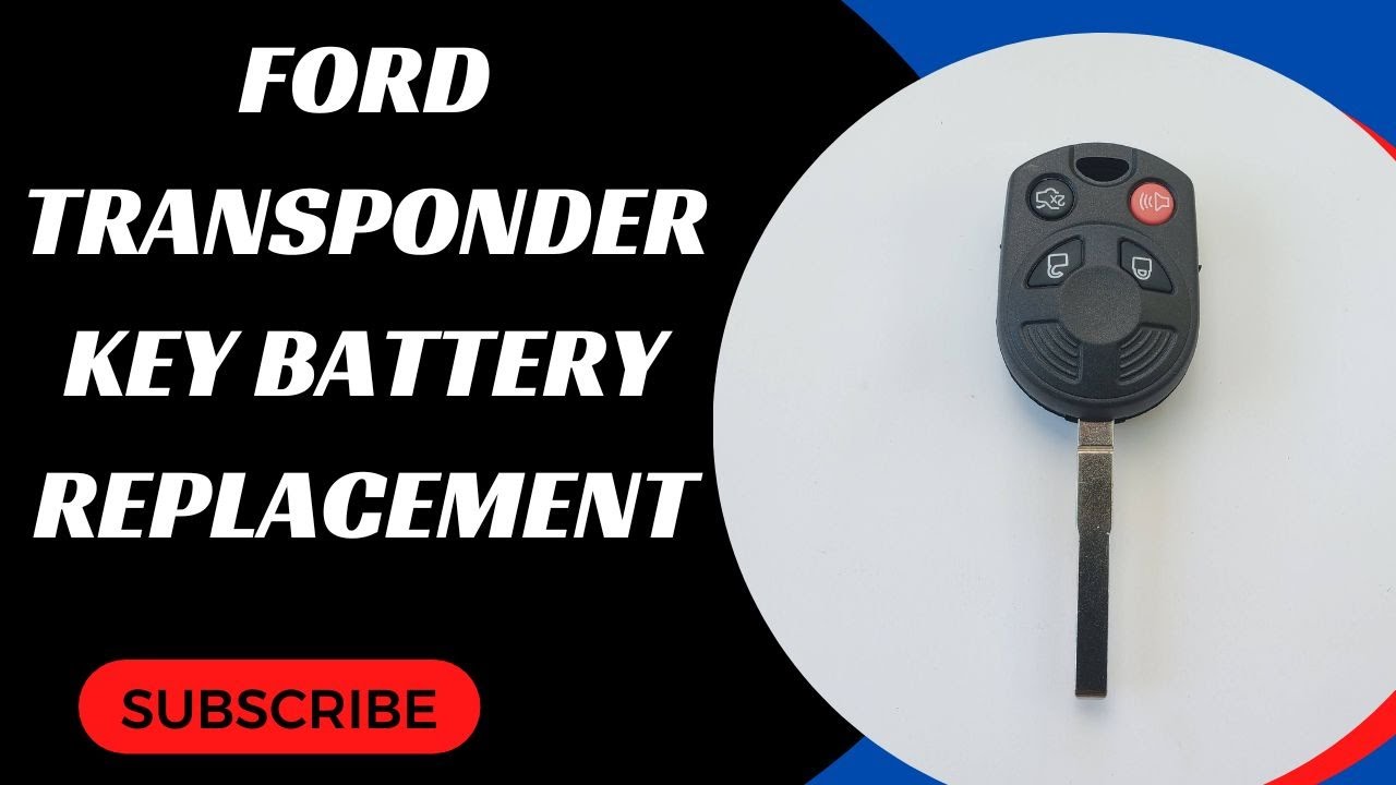 Ford Transponder Key Battery Replacement - YouTube