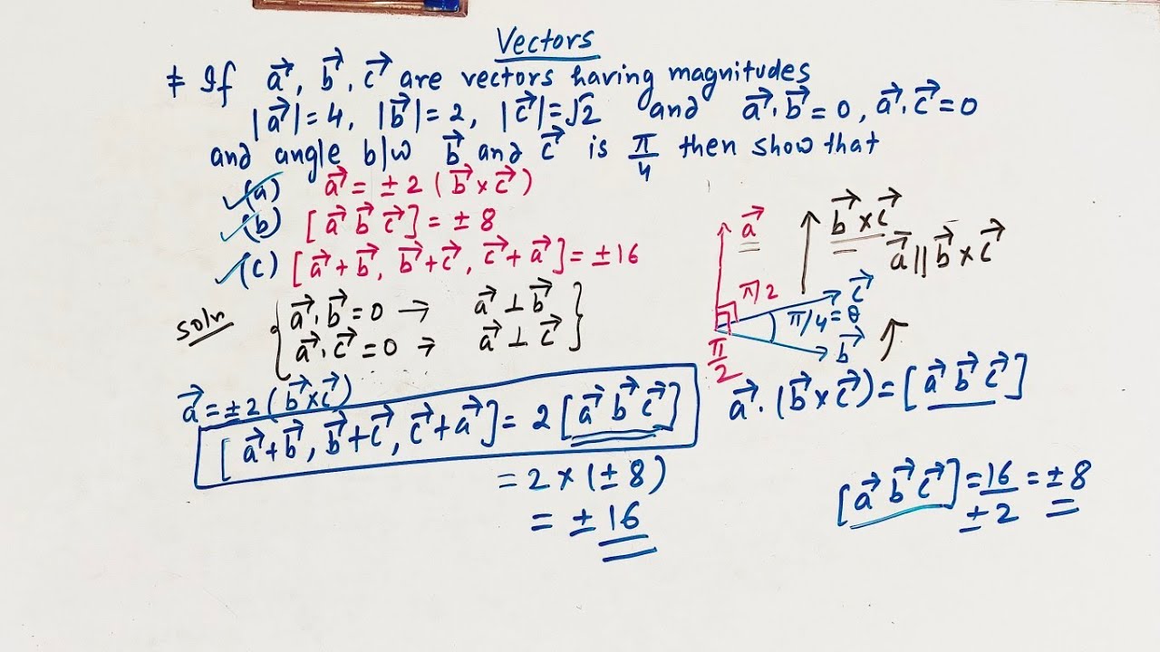 Vectors - An important problem related to product of vectors and scalar ...