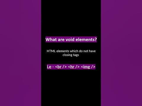 HTML void elements #viralvideo #shortvideo #shorts #short #viral - YouTube