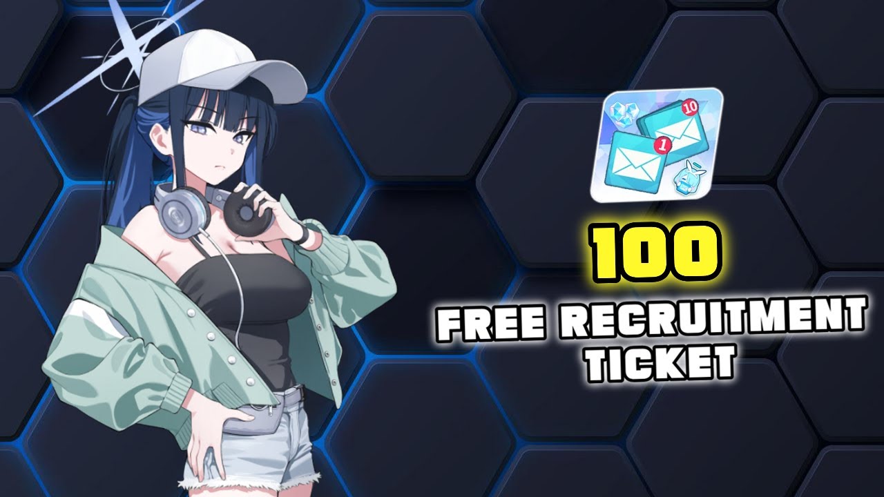 100 Free Recruitment Ticket 😮 || Blue Archive Gacha || - YouTube