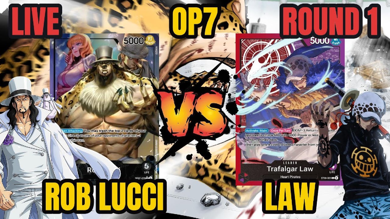 OP7 Rob Lucci VS. R/P Law | One Piece Card Game TCG POV IRL - YouTube