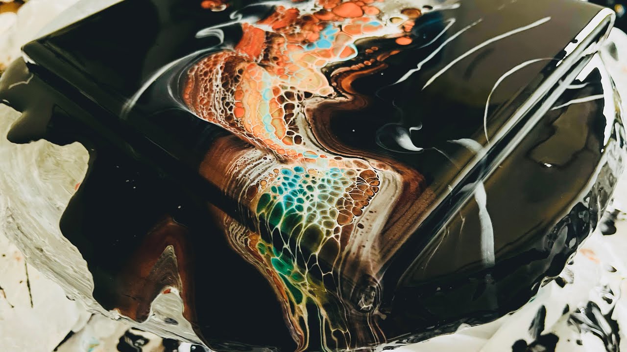 Stunning Acrylic Metallics Pleated Swipe Acrylic Pour | FIRST Time ...