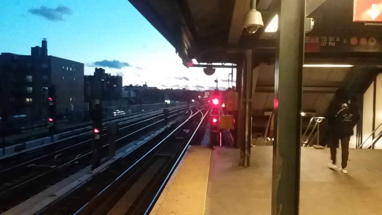 R188 7 trains at 74th Street Broadway With Express 7 train heading to ...