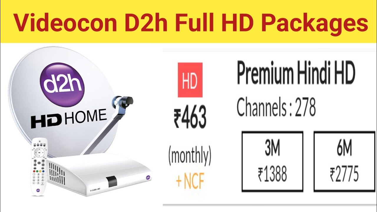 Videocon D2H Recharge Plan 2023 | Videocon D2h Pack Details | Videocon ...