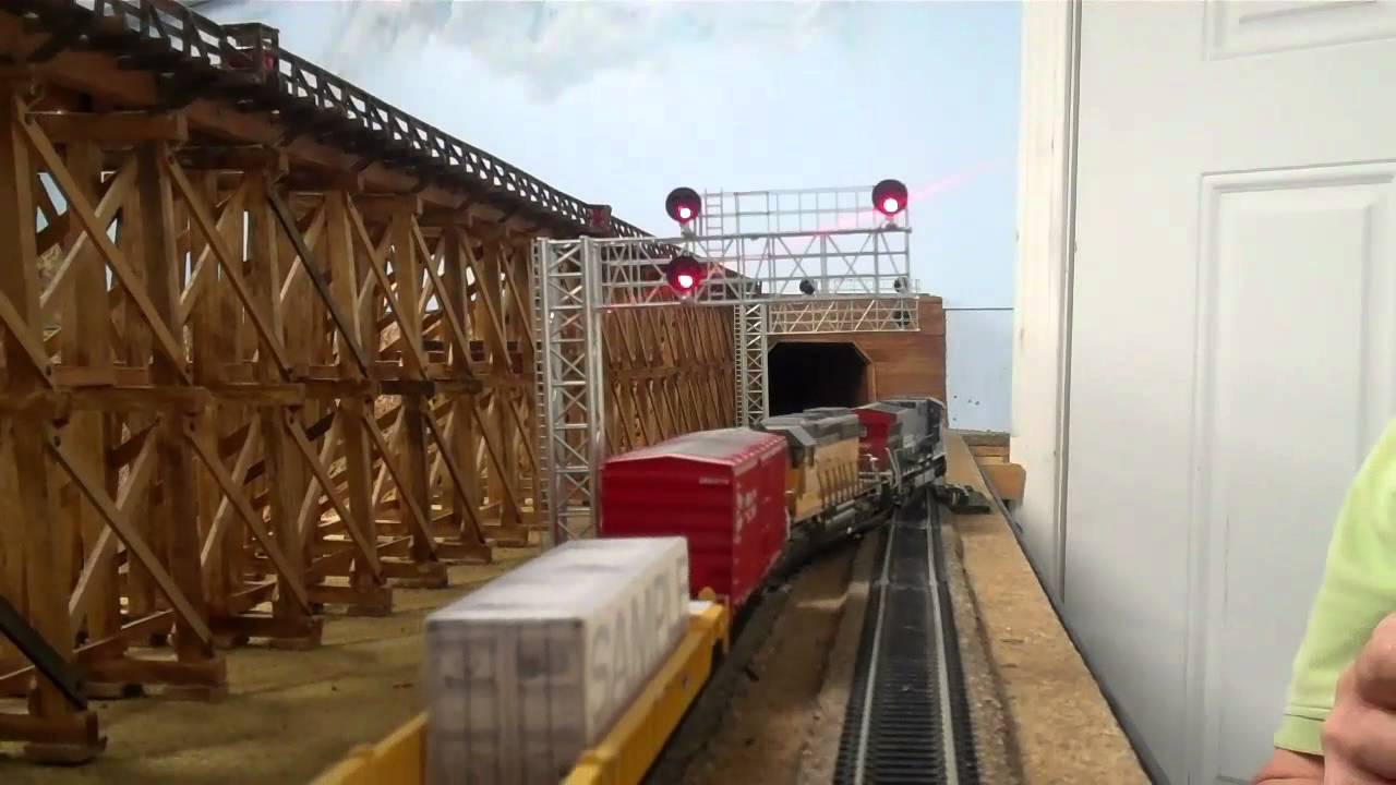 BLMA Cantilever Signal Bridge modified with "G" type signal masts - YouTube