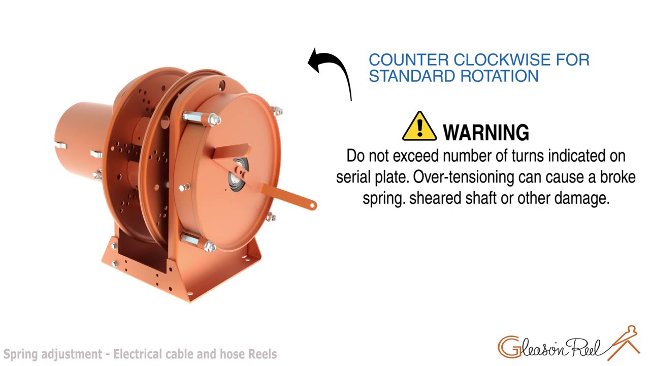 GLEASON: Gleason Electric Cable Reel Spring Adjustment with Tee Bar ...