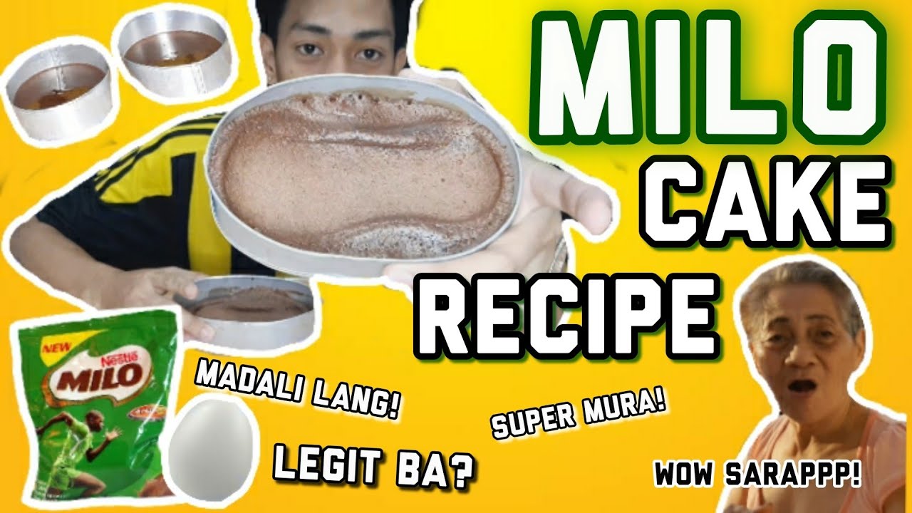 MILO CAKE RECIPE🔥 SUPER EASY AT MURA LANG! (WORTH IT BA?) - YouTube