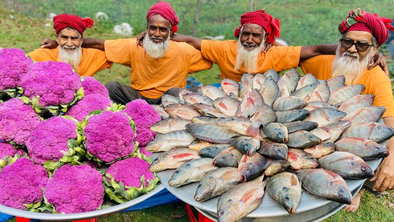 Fish Curry with Purple Cauliflower - Tilapia Fish & Colorful Fulkopi ...