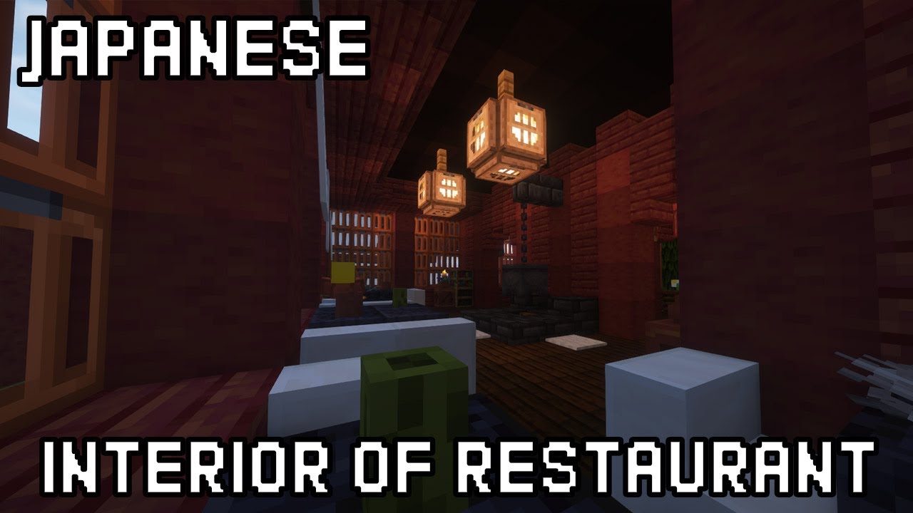 Minecraft: How to build interior of Japanese restourant | Building ...