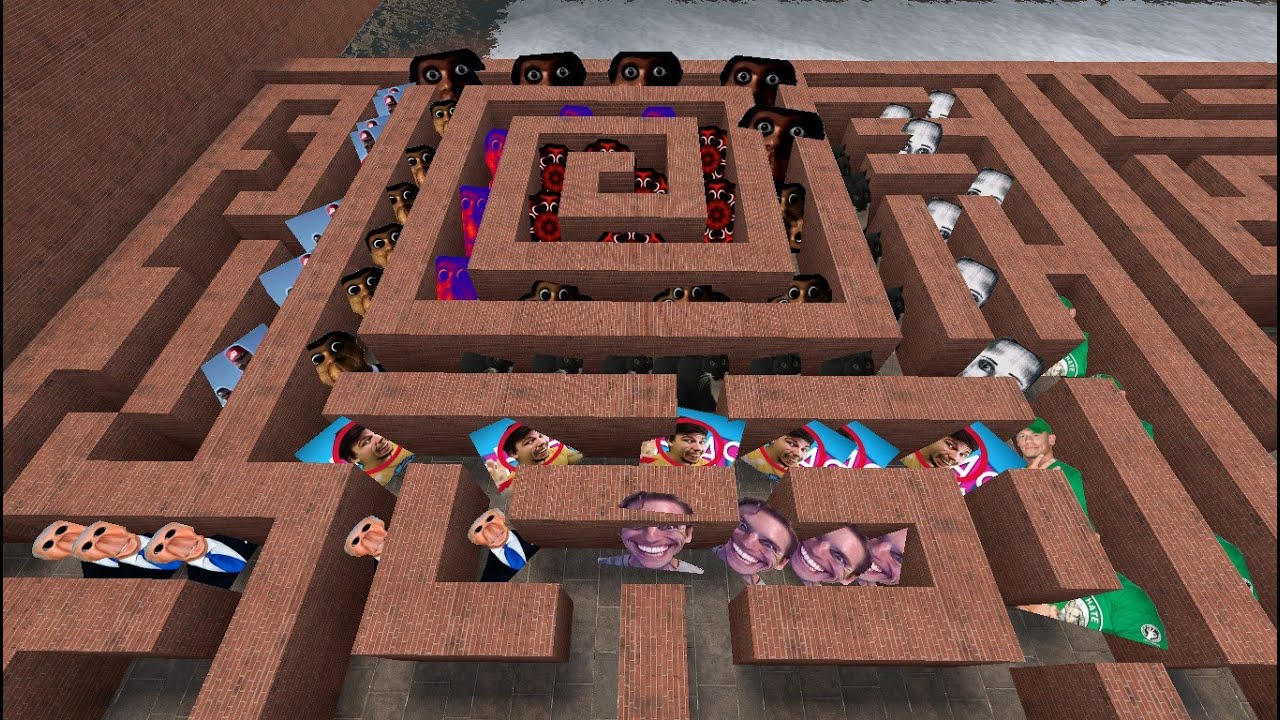 OBUNGA VS POPULAR IN THE LABYRINTH / Garry’s Mod NEXTBOT - YouTube