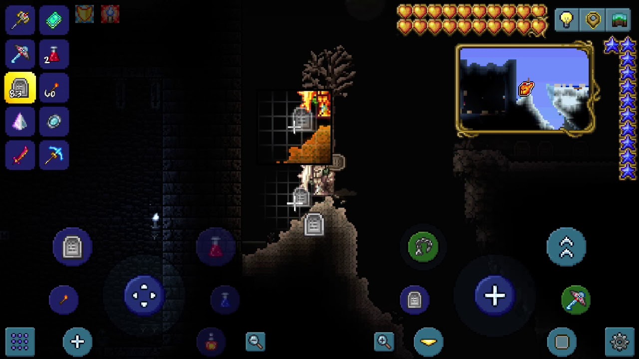 Terraria 1.4 (Journey’s End) Mobile - Graveyard Mini Biome Gameplay ...