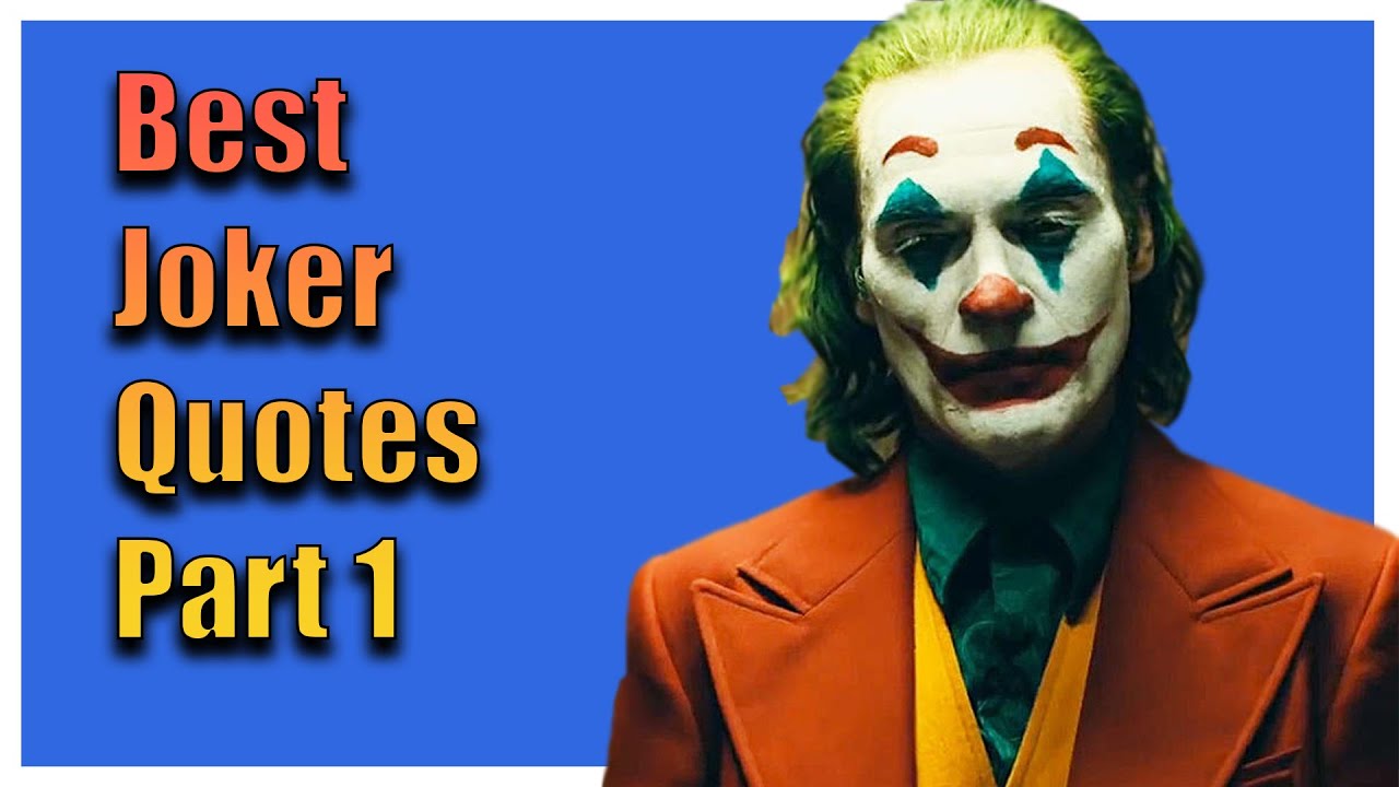JOKER - Best Movie Quotes Part. 1 - YouTube