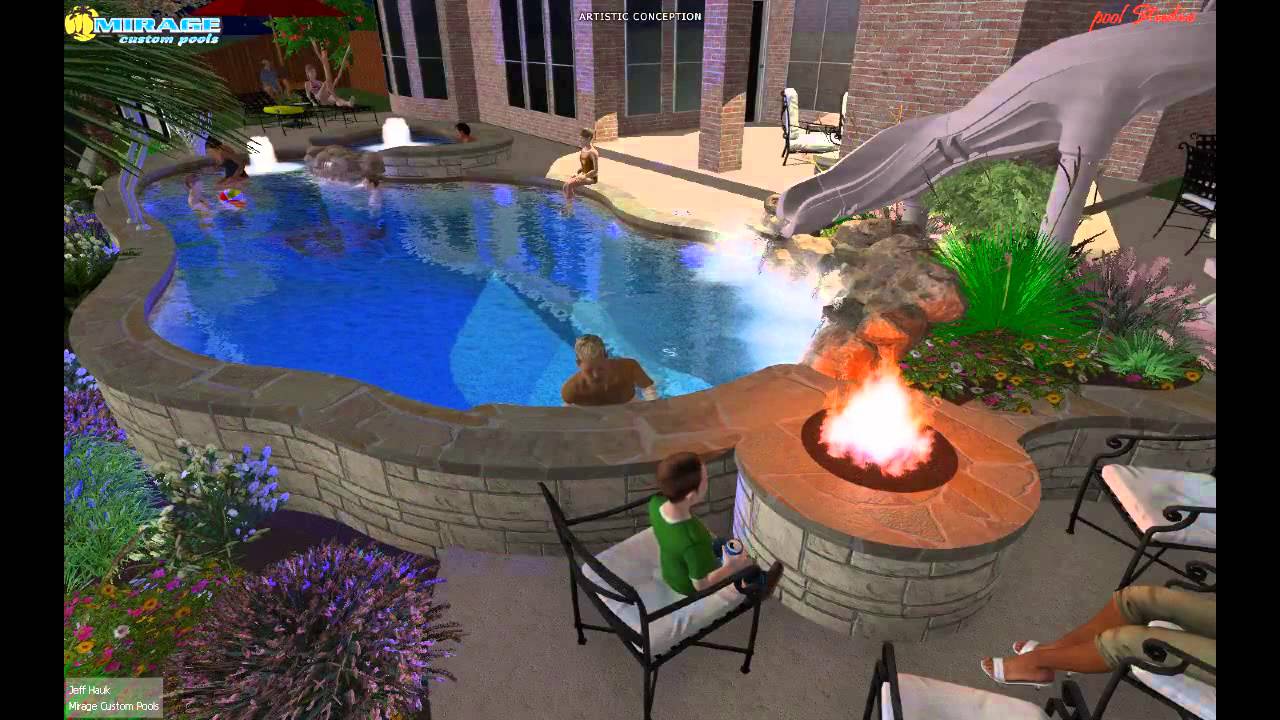 Mirage Custom Pools The Tribute Golf Coarse Highland Huntington Homes ...