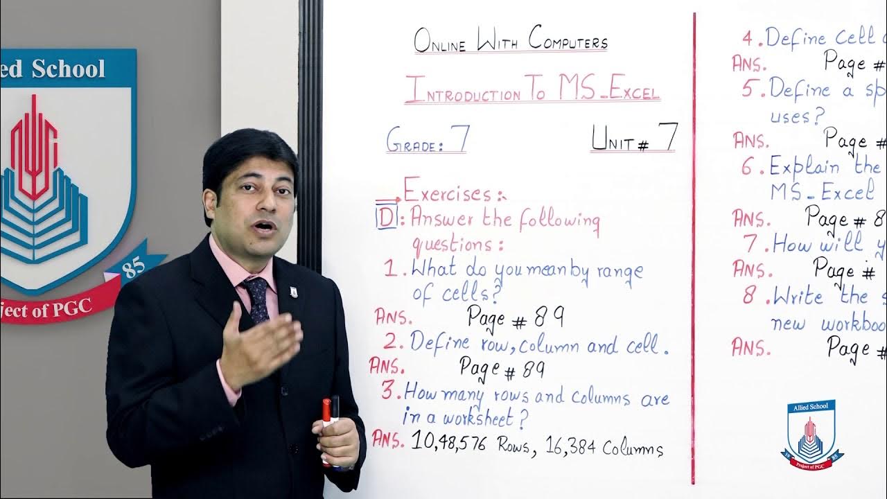 Class 7 - Computer Studies - Chapter 7 - Lecture 7 Exercises: D and F - Allied Schools - YouTube