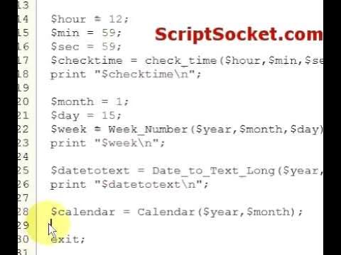 Perl Tutorial 68 - Date::Calc - Date Functions & Calendar - YouTube