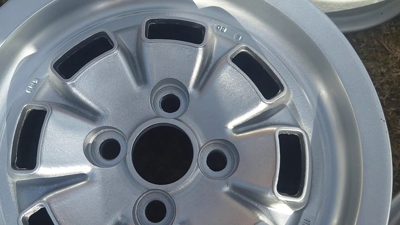 Triumph TR7 Keepax alloy wheels freshly refurbished - YouTube