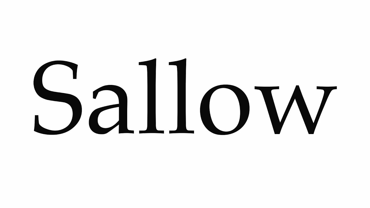 How to Pronounce Sallow - YouTube