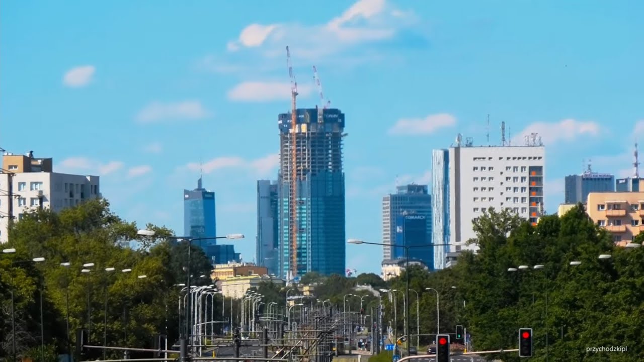Warszawa / Warsaw Panorama centrum Warszawy & Varso Tower z Wołoskiej ...