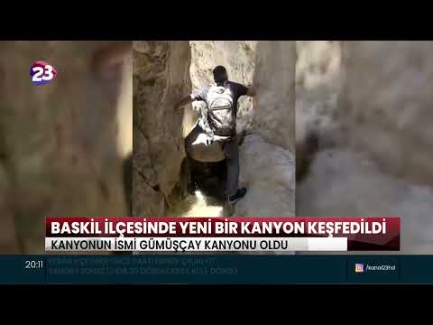 BASKİL İLÇESİNDE YENİ BİR KANYON KEŞFEDİLDİ KANYONUN İSMİ GÜMÜŞÇAY KANYONU OLDU