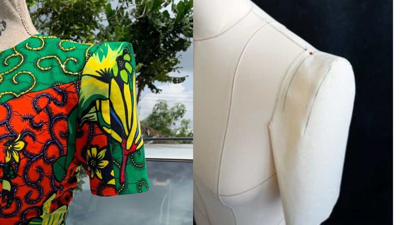 Crescent moon shape sleeve tutorial and DIY. Pattern drafting and ...