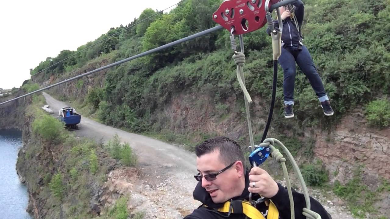 The Wire Zip wire at the National Diving and adventure centre Chepstow ...