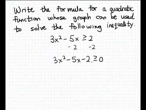 Finding a function to solve an inequality - YouTube