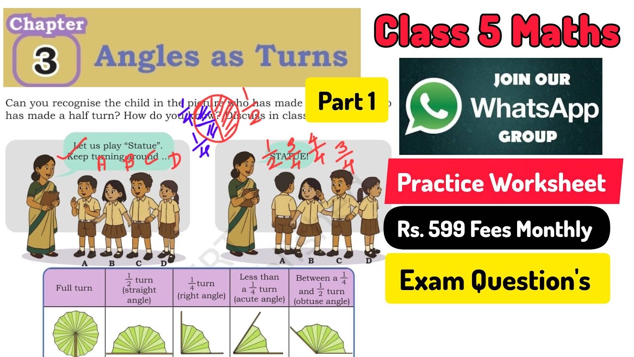 Page (32-34) / Class 5 Maths Chapter 3 Angles as Turns / Chapter ...