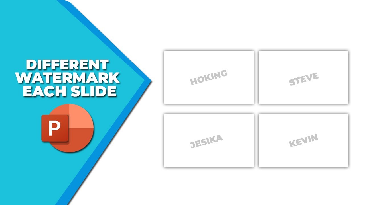 How to put different watermark on each slide in PowerPoint - YouTube