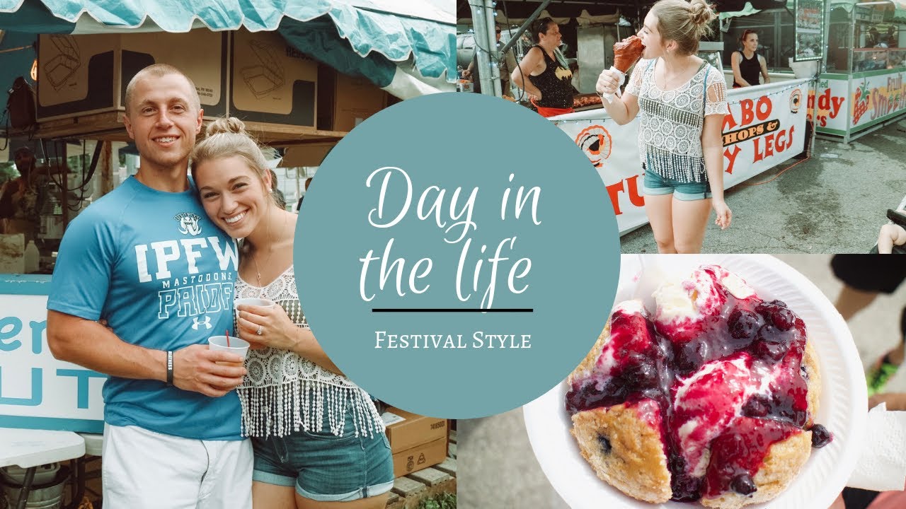 FESTIVAL FOOD + FAMILY FUN | Day in the life - YouTube
