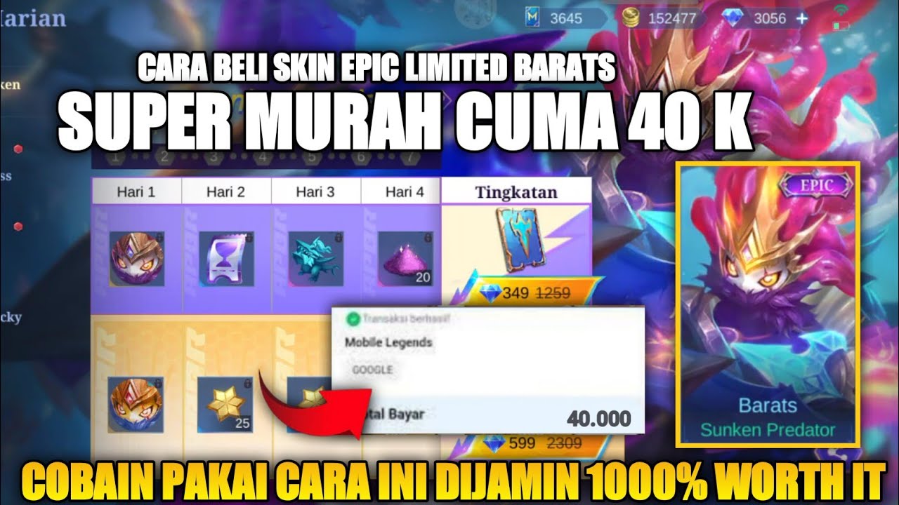 BARATS SUNKEN PREDATOR!! Cara mendapatkan Skin Epic Barats Super Murah ...