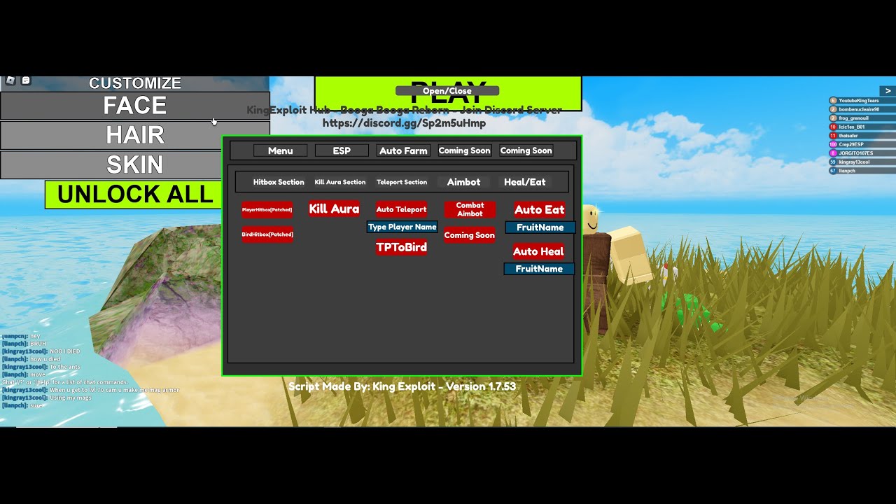 BOOGA BOOGA KING EXPLOIT HUB CRACKED (FREE BIRD SCRIPT, TP TO PLAYER ...