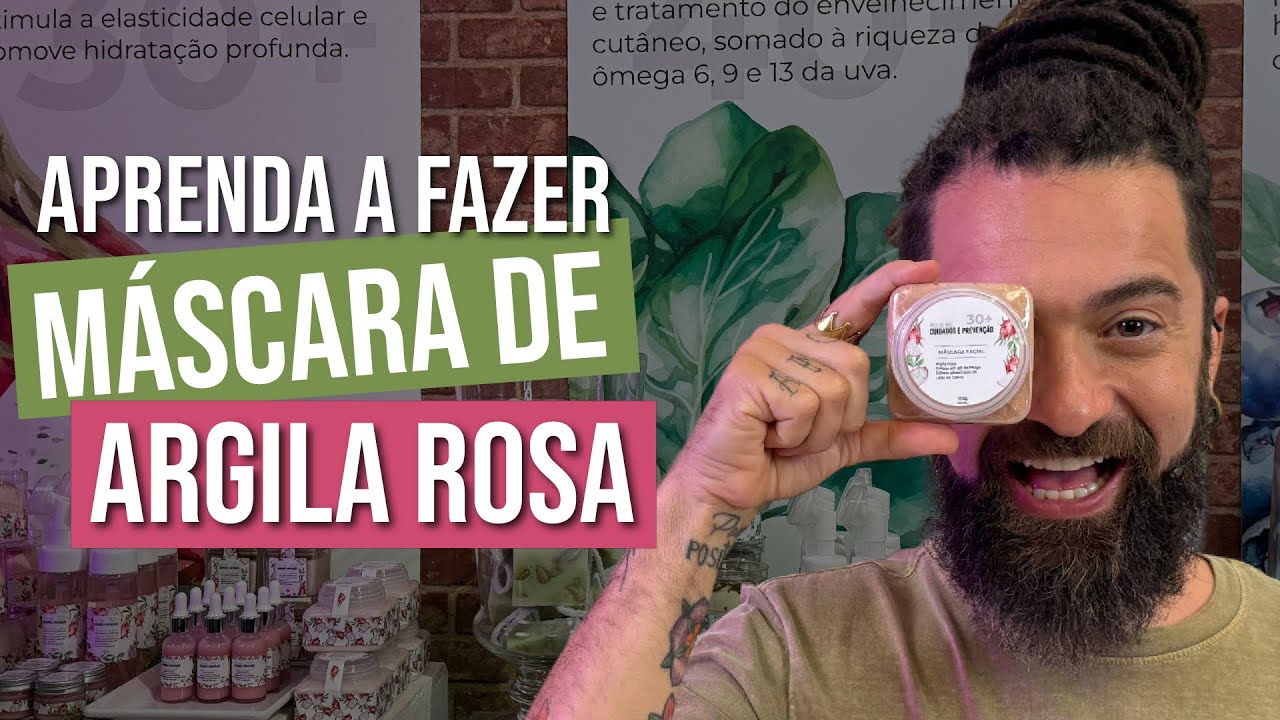 APRENDA A FAZER MÁSCARA DE ARGILA ROSA - YouTube