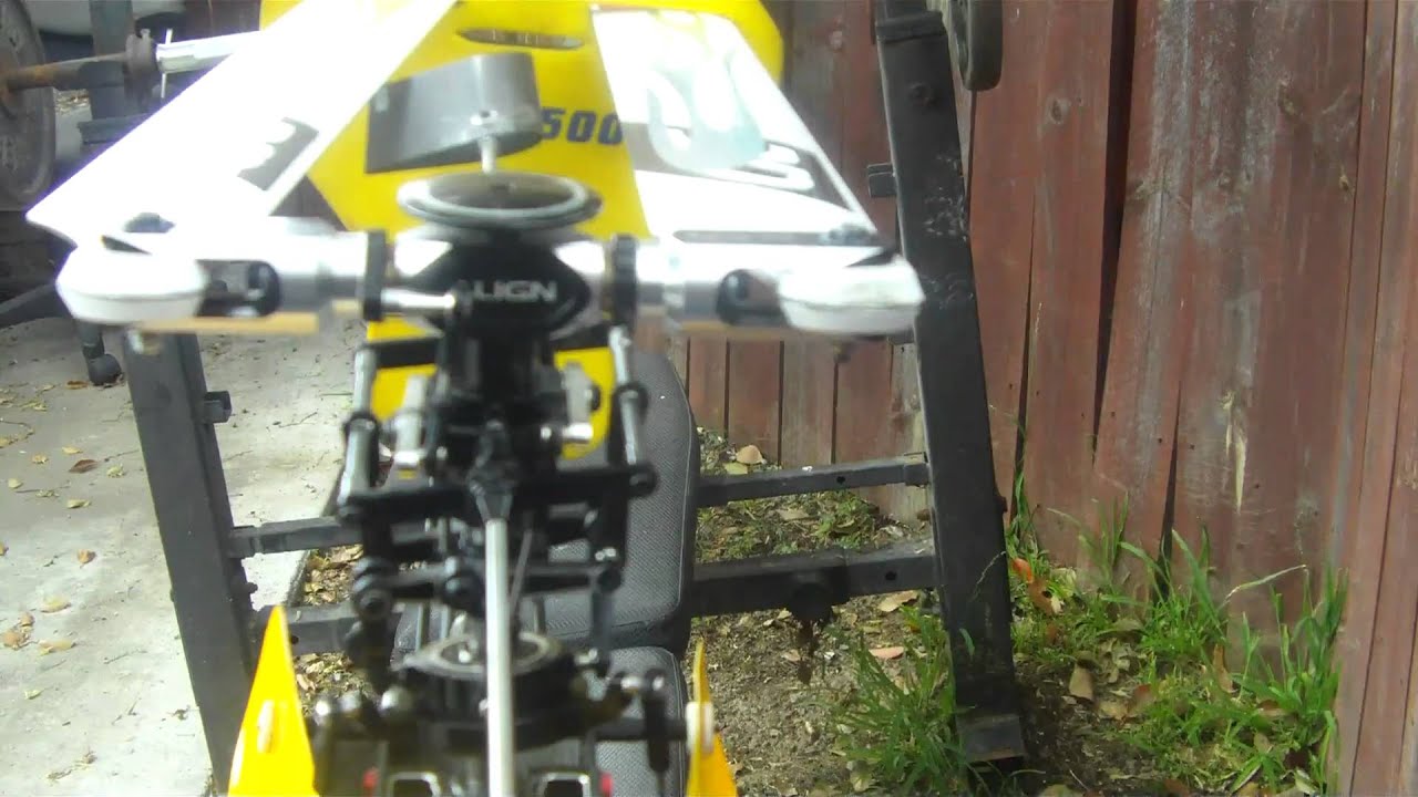 trex 500 after the flight inspection problem was the flybar paddles ...