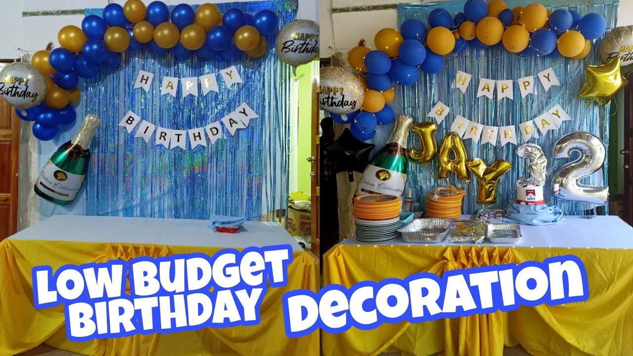 low budget birthday decoration ll party ideas - YouTube