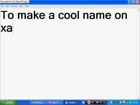 How to get a cool xat name design. - YouTube