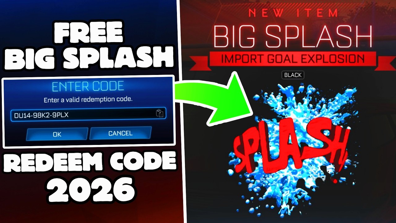 BIG SPLASH REDEEM CODE IN ROCKET LEAGUE 2026 - YouTube