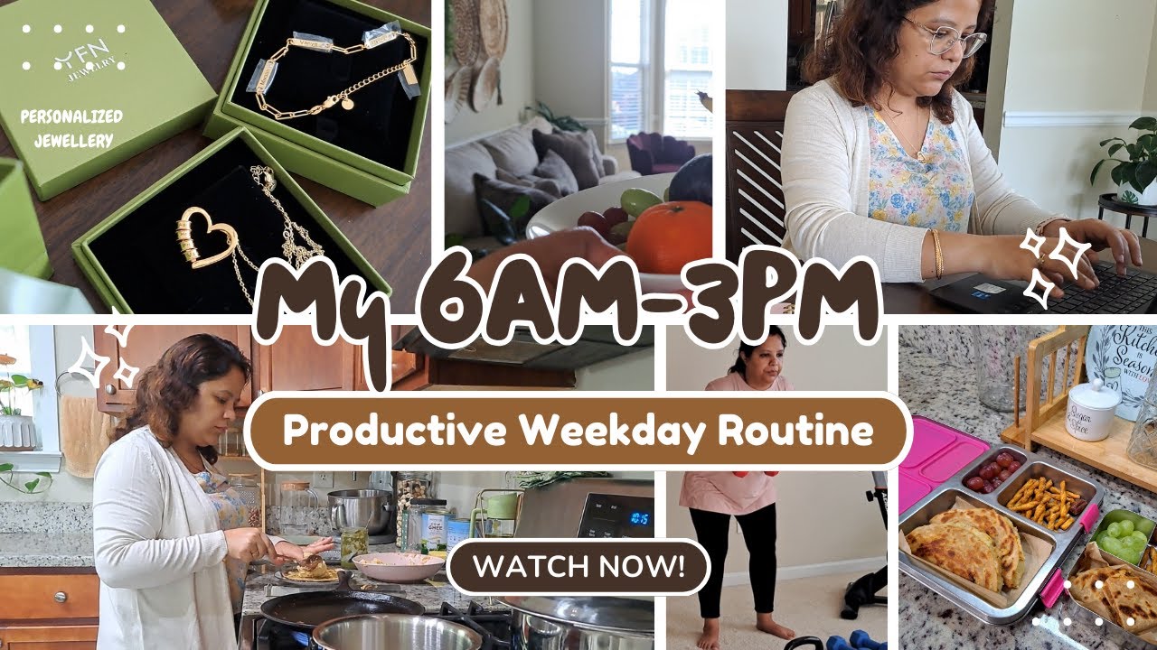 6AM Productive Morning to Afternoon Routine | Personalized Jewlery by ...