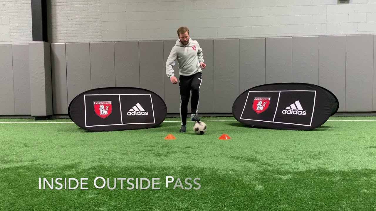 Coerver Exercise Inside Outside Pass - YouTube