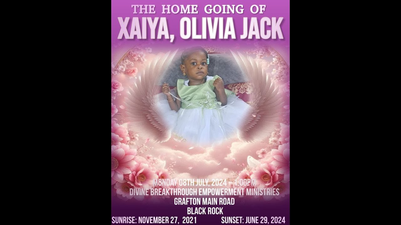 Celebrating the life of Xaiya Olivia Jack - YouTube