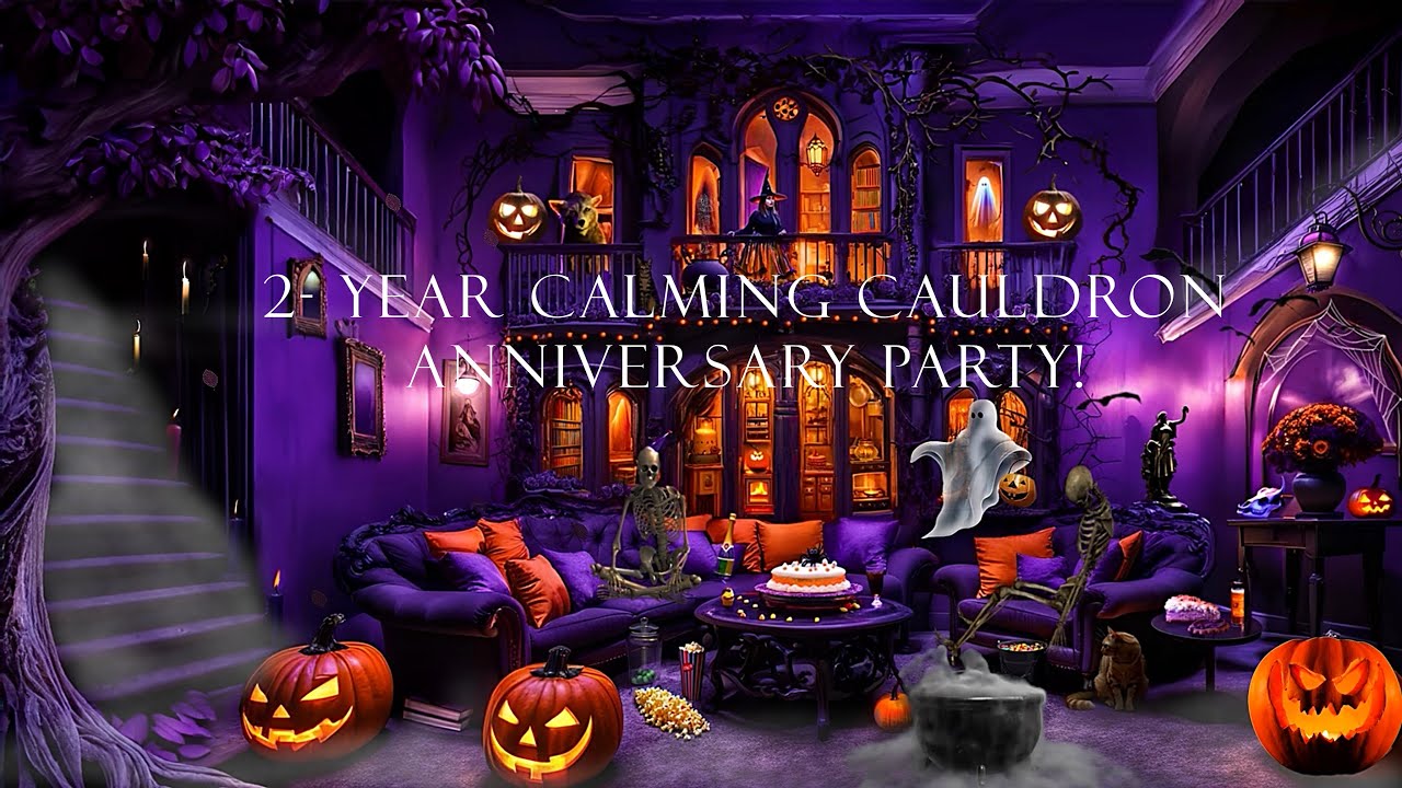 HALLOWEEN CALMING CAULDRON PARTY! HAUNTED HOUSE AMBIENCE-SKELETONS ...