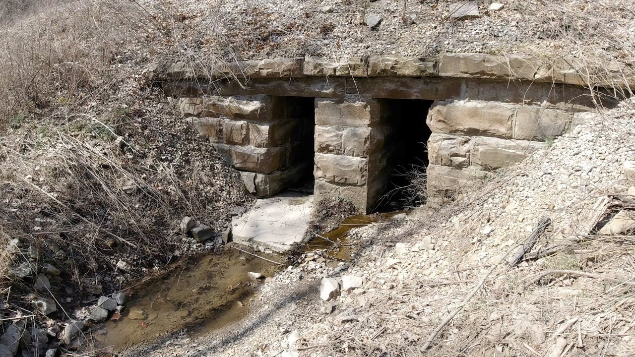 Look Inside a Stone Culvert Built in 1857 for the Ohio & Mississippi ...