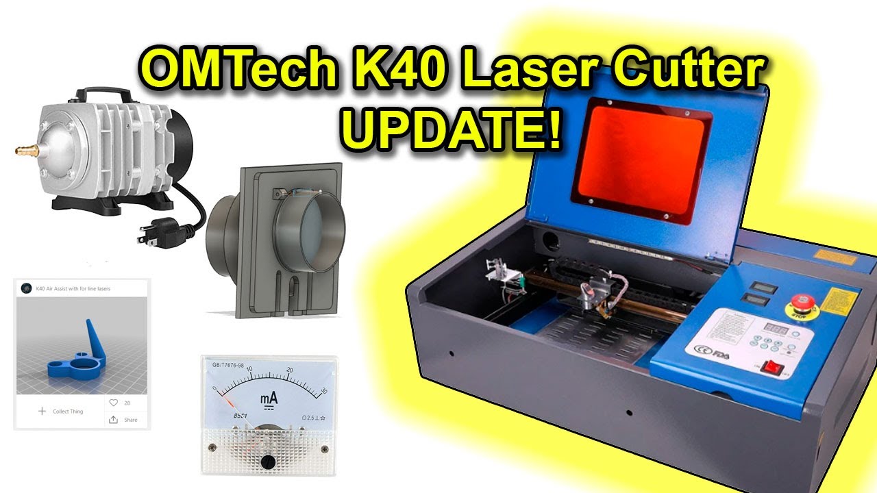 OMTech K40 Laser Cutter Update - YouTube
