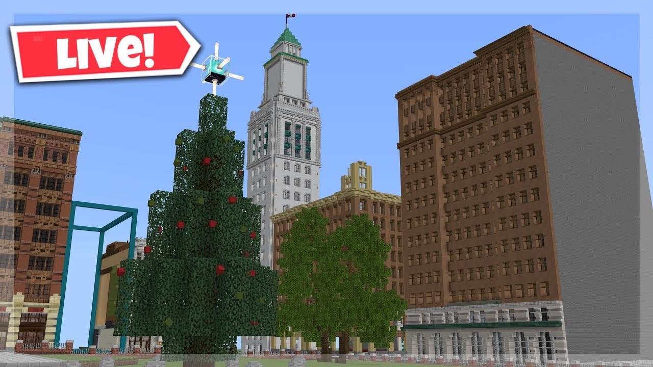 Pearl City Minecraft||Working On Downtown||Live Stream #7 - YouTube