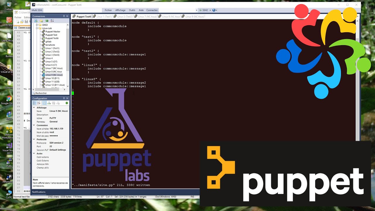 Les classes dans Puppet - YouTube