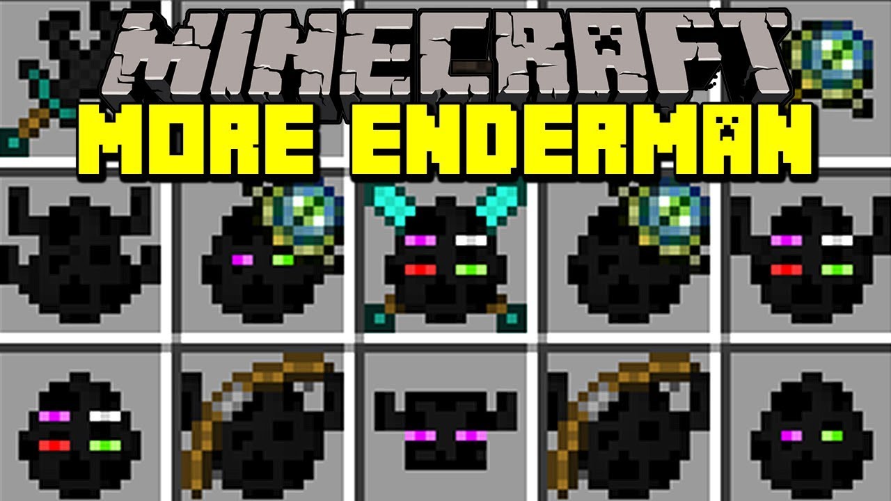 Minecraft MORE ENDERMAN MOD! | EVIL ENDERMAN TITANS, GUARDS, MINIONS ...