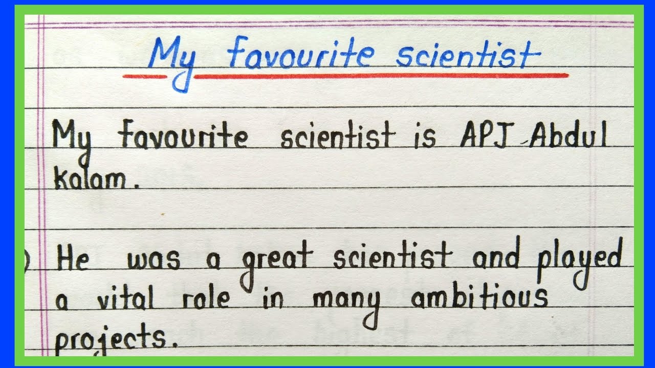 My favourite scientist- APJ Abdul Kalam essay 10 lines in english - YouTube
